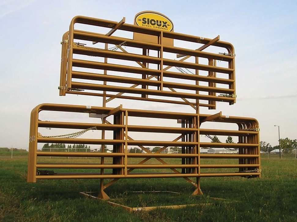 livestock gate rack for storing gates